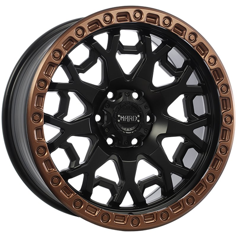 Ruffino HARD MIDNIGHT 20x9.0 ET25 - Satin Black - Satin Bronze Lip Add ...